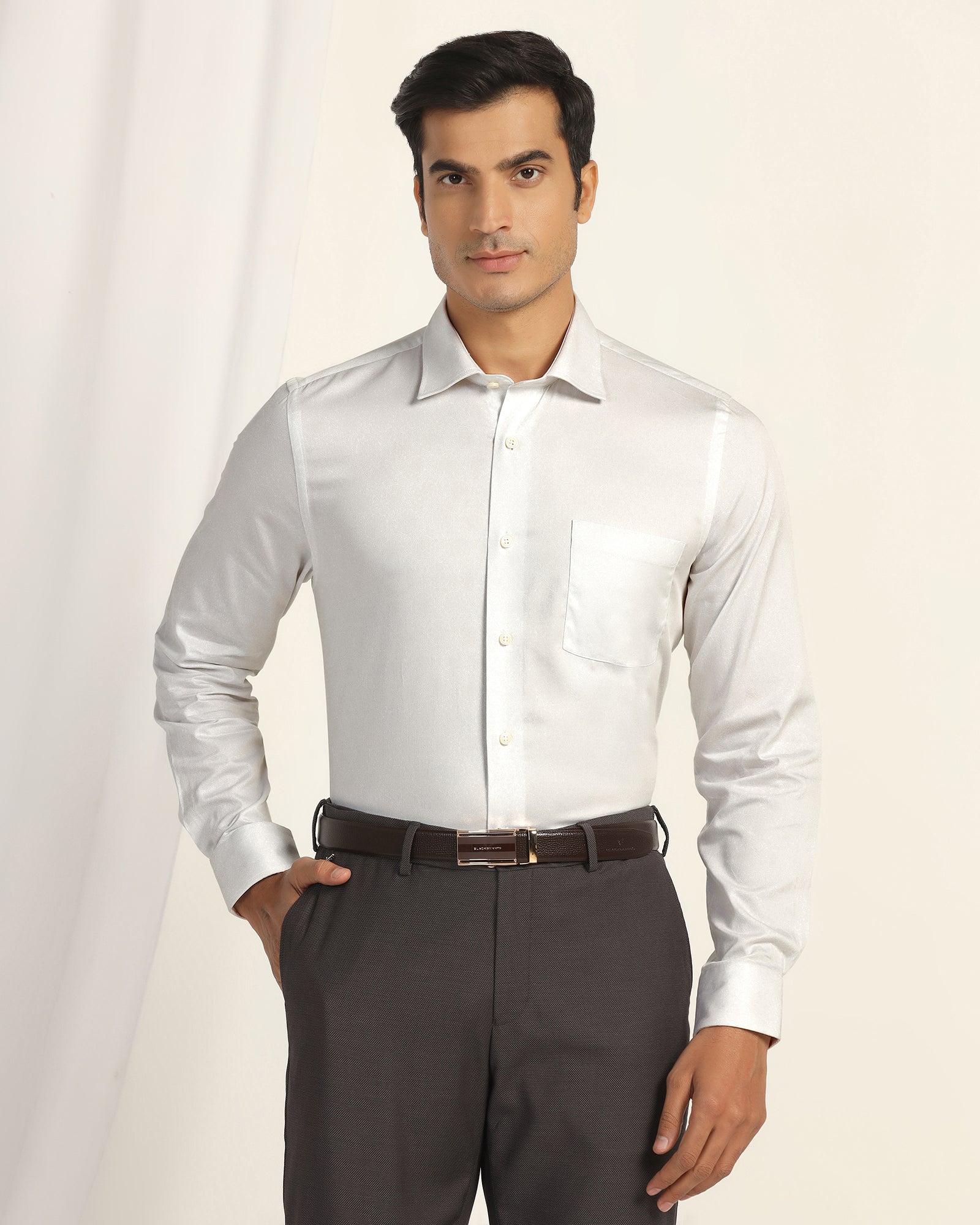 Formal White Printed Shirt - Enzo