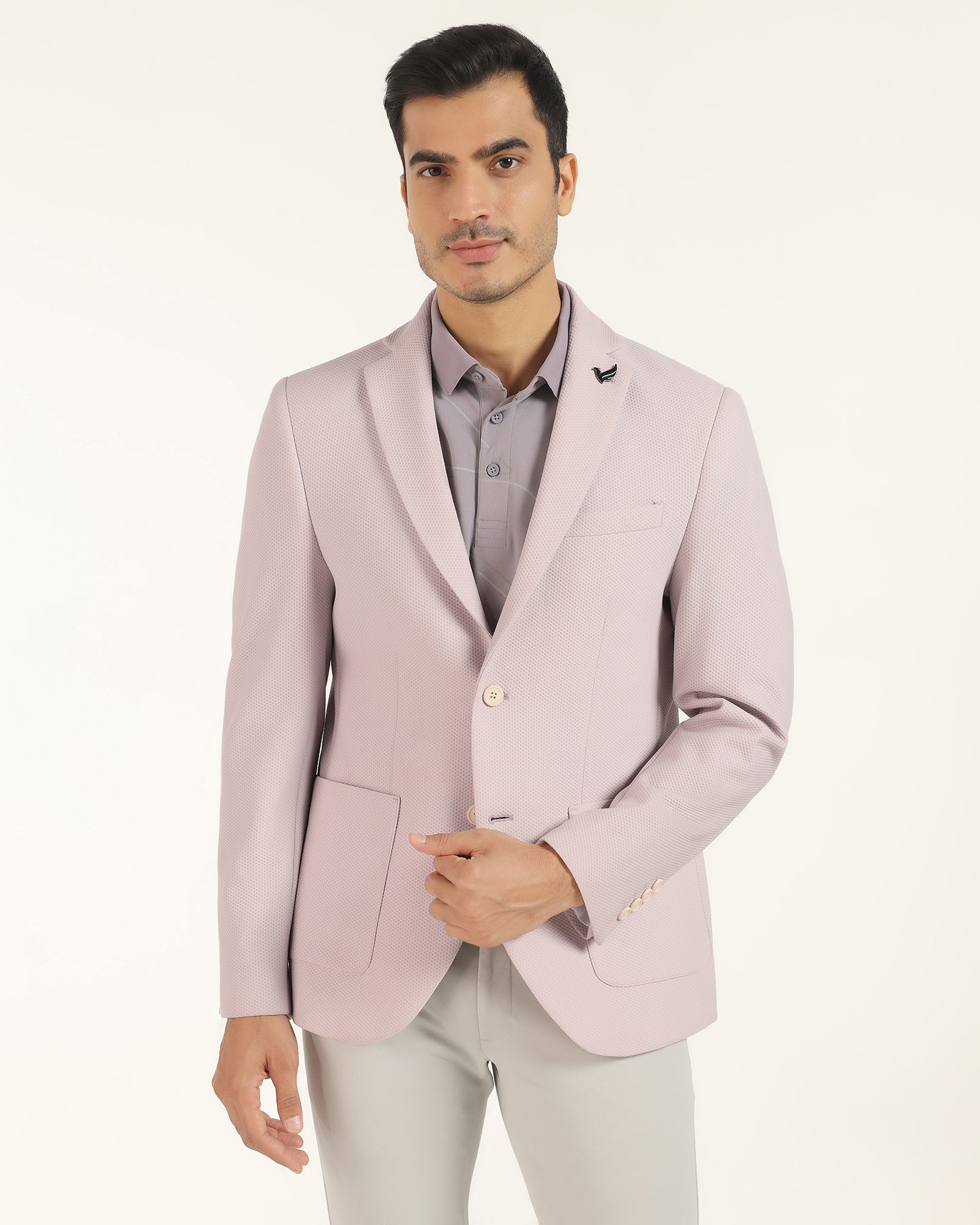Buy Renault TechPro Light Pink Textured Blazer Online India