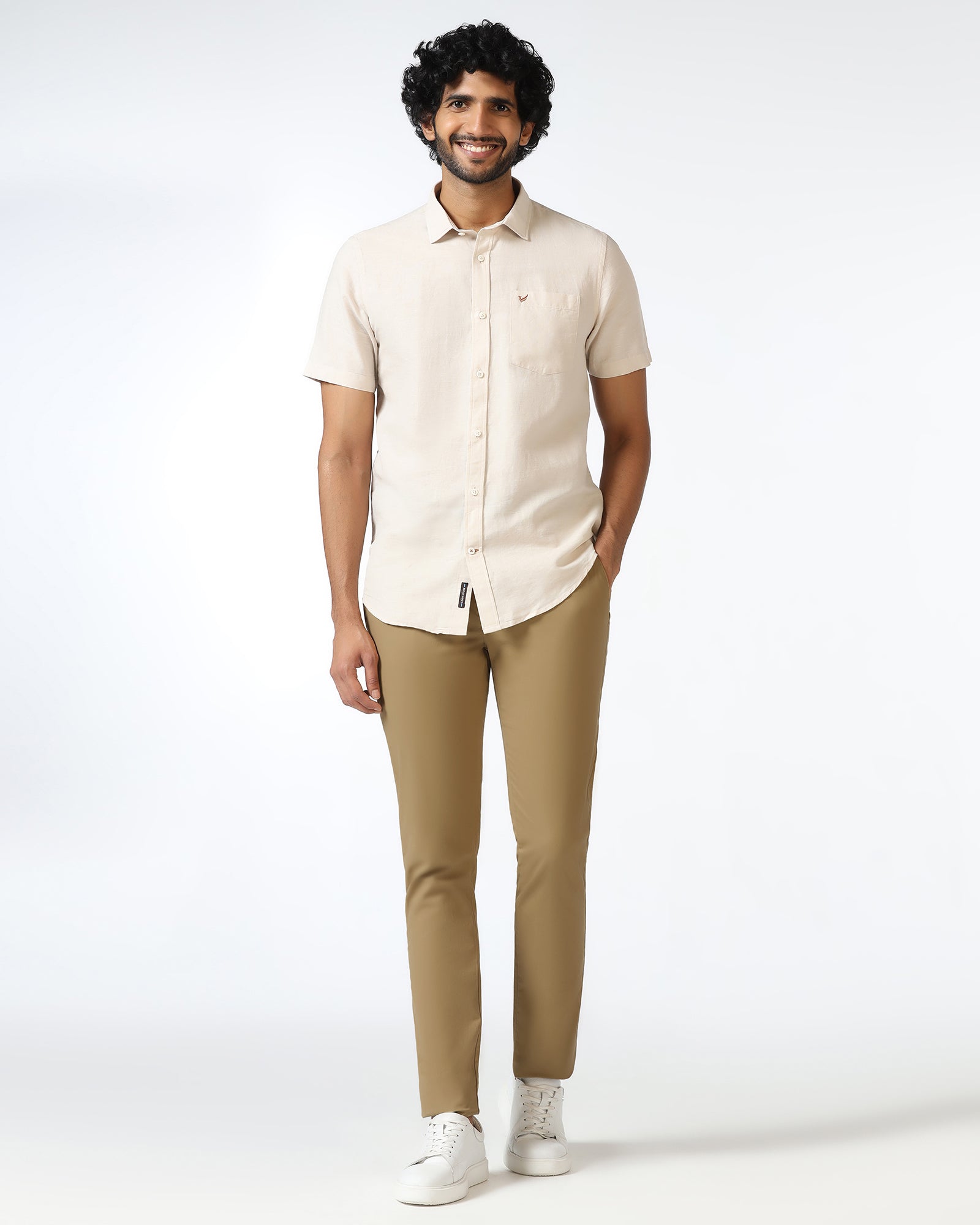 Buy Mario Khaki Solid Khakis Online India