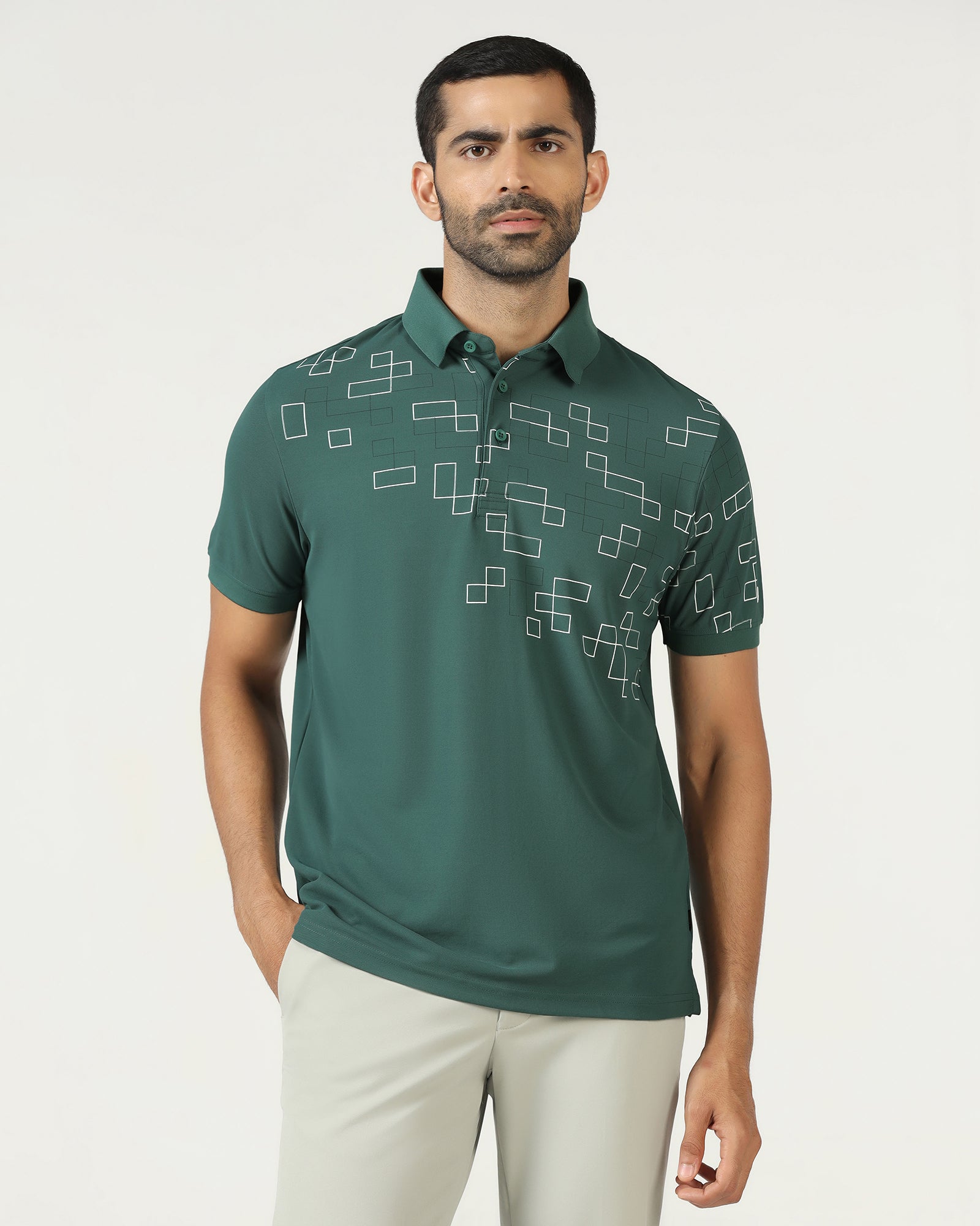 Sage Green TechPro Solid Polo - Luna