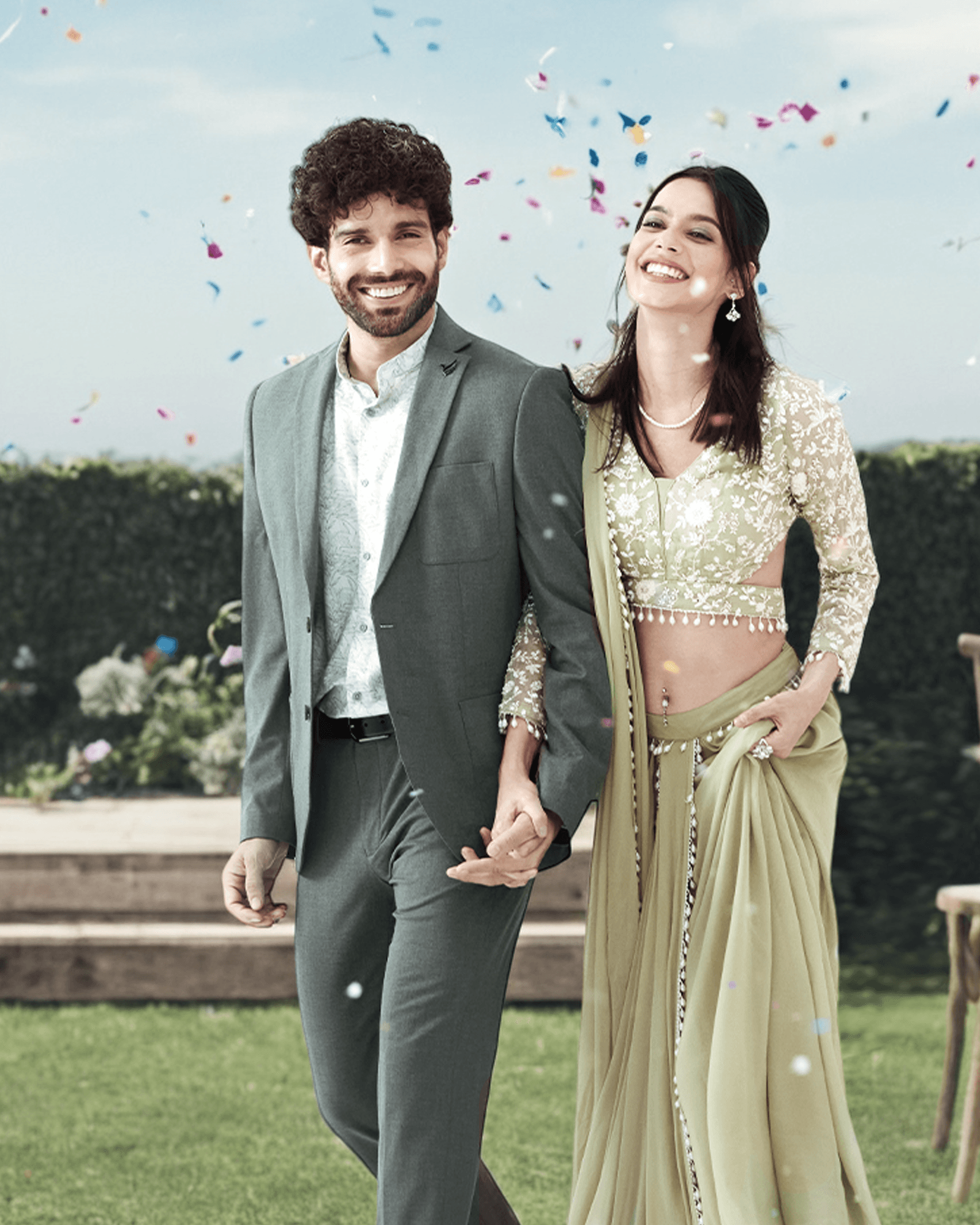 Two Piece Olive Solid Formal Suits - Connor