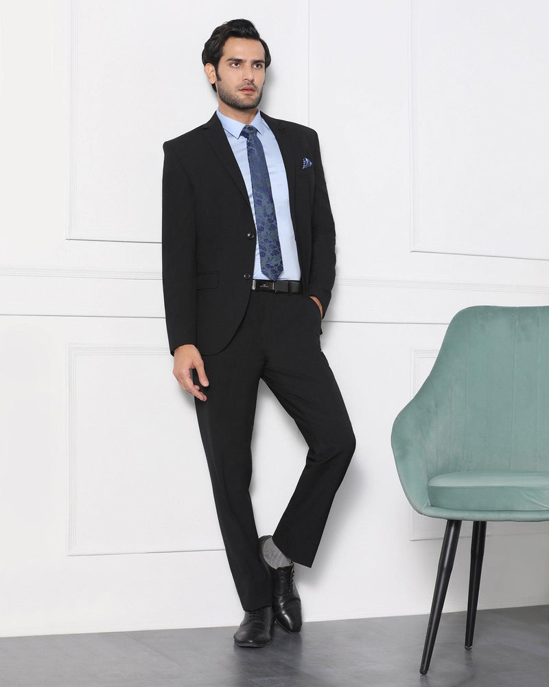 Buy Black Two Piece Solid Suit From Jerret Collection