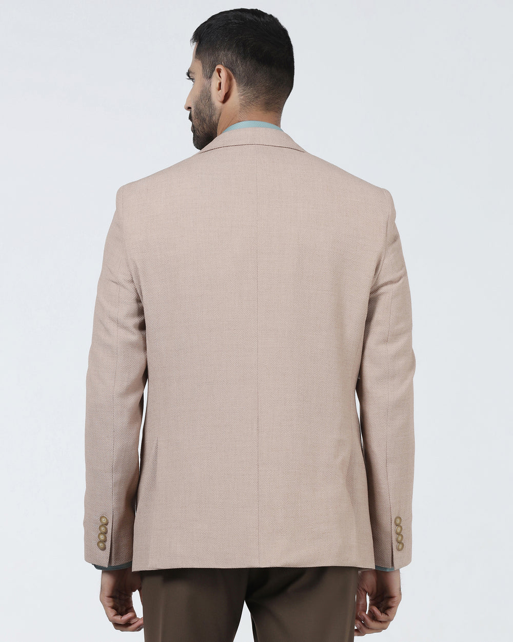 Buy Beige Textured Blazer - Adams Online