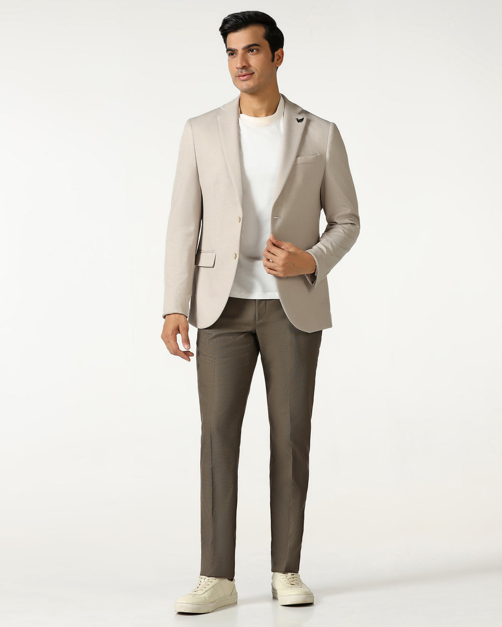 Buy Beige Textured Blazer Walker Online By Blackberrys