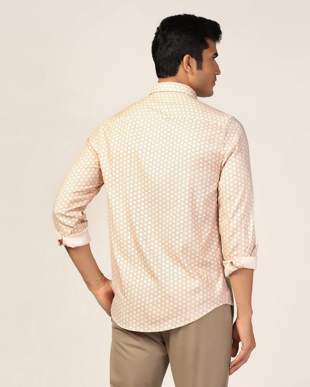 Buy Casual Beige Printed Shirt from Maken Collection