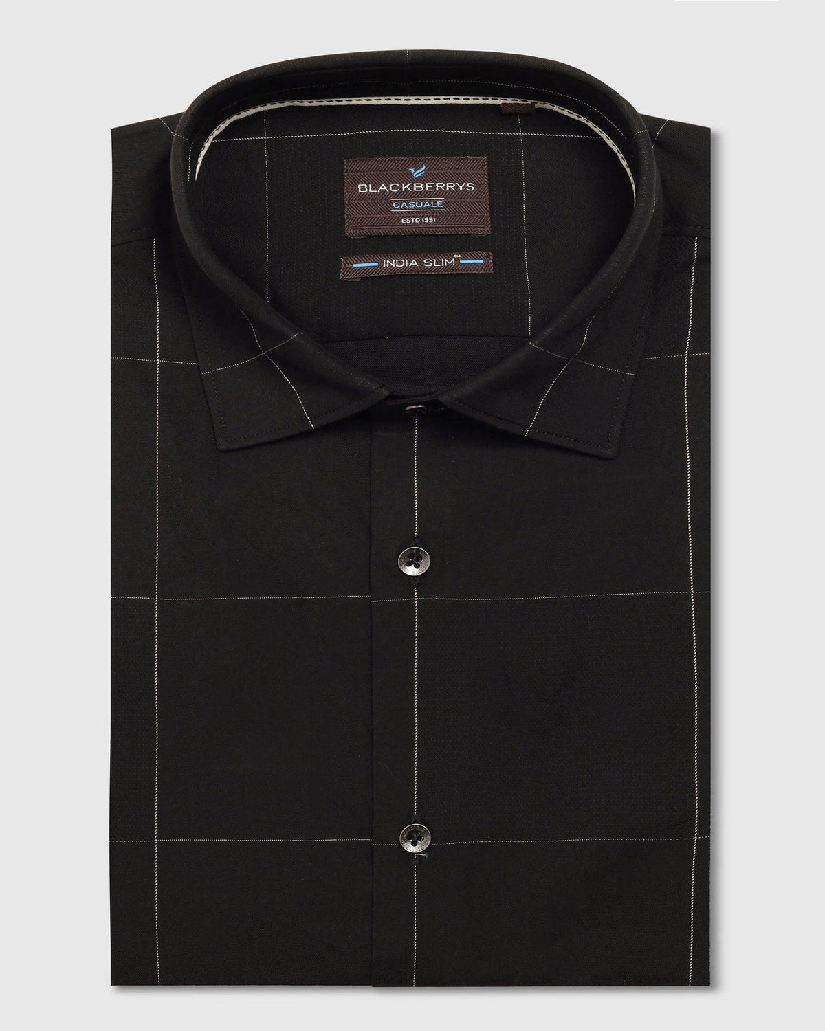 Buy Casual Black Check Shirt Online from Blackberrys