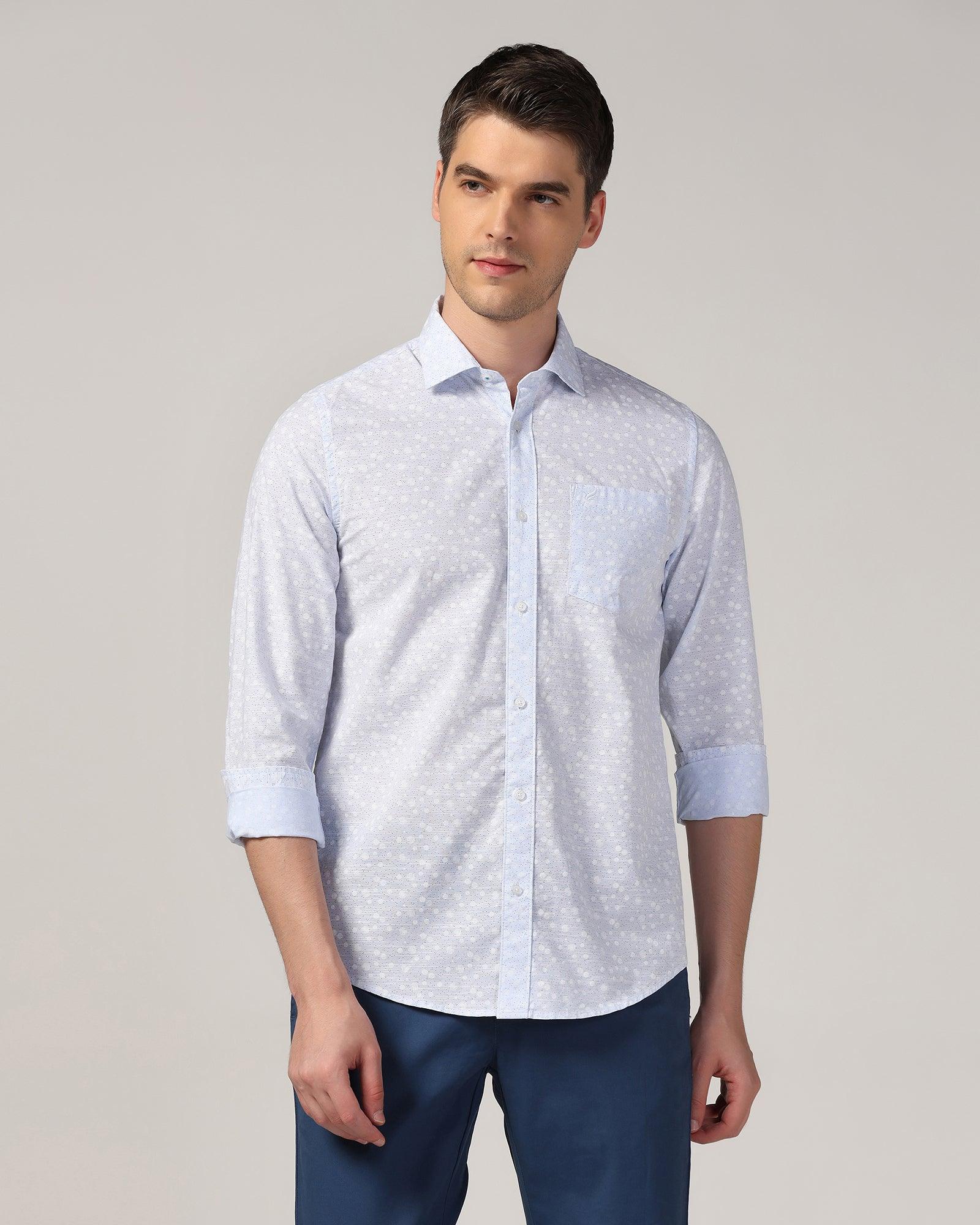 Buy Casual Blue Printed Shirt from Salsa Collection