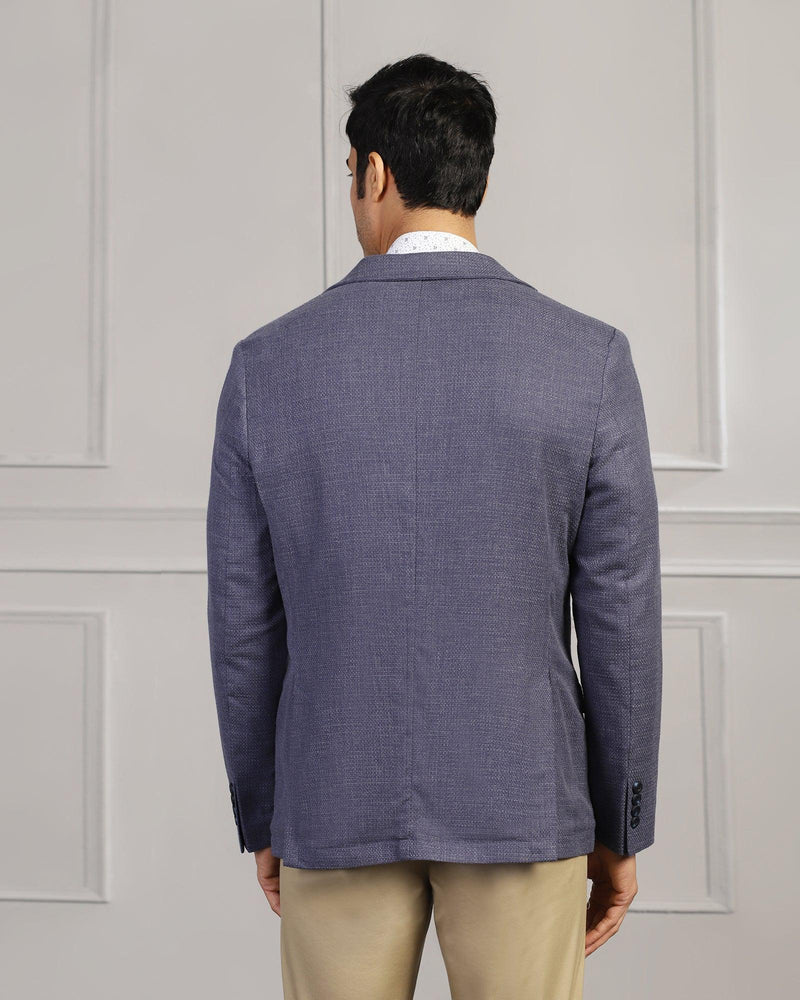 Buy Casual Navy Textured Blazer Online from Blackberrys