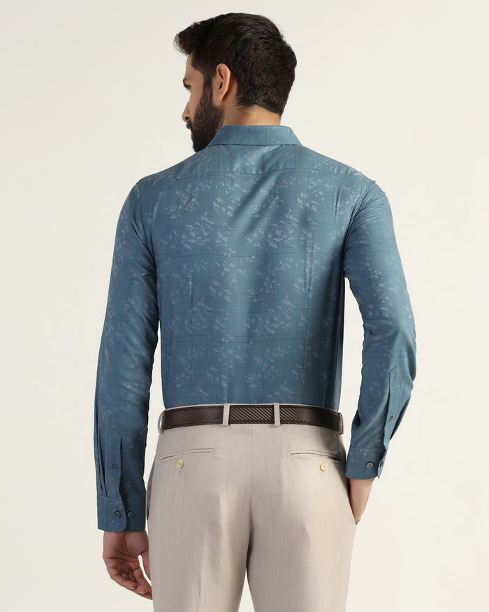 Buy Switch Blue Jacquard Shirt Online India