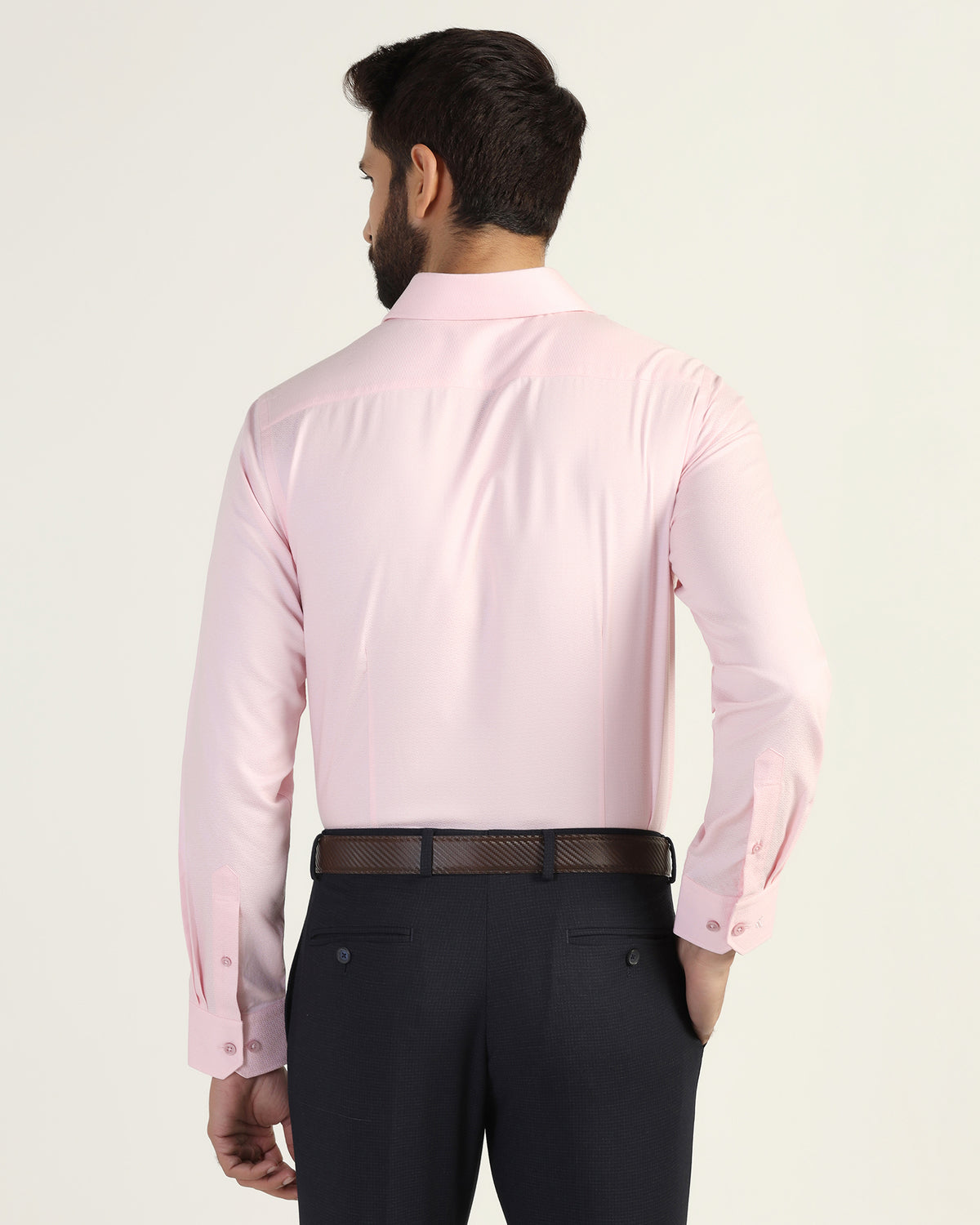 Buy Brick Pink Textured Shirt Online India