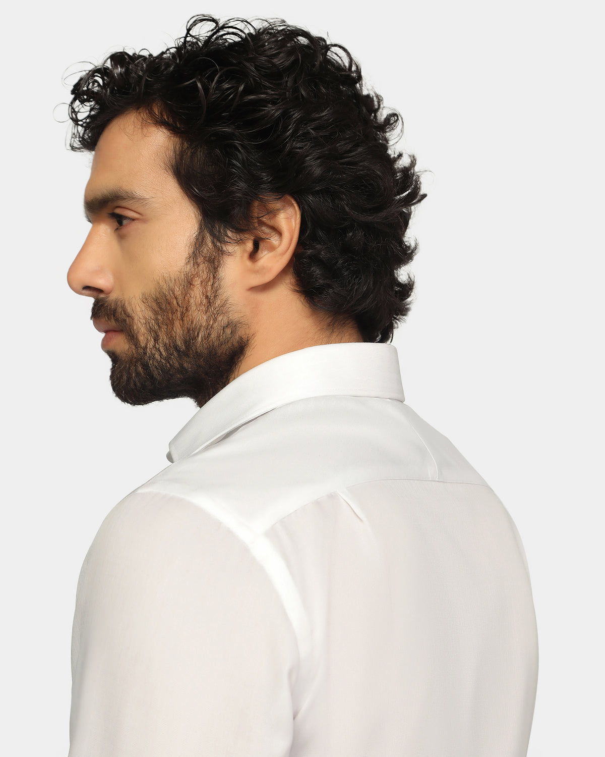 Buy Formal Super White Textured Shirt from Tevin Collection