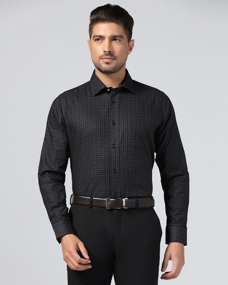 Buy Formal Black Check Shirt from Watson Collection