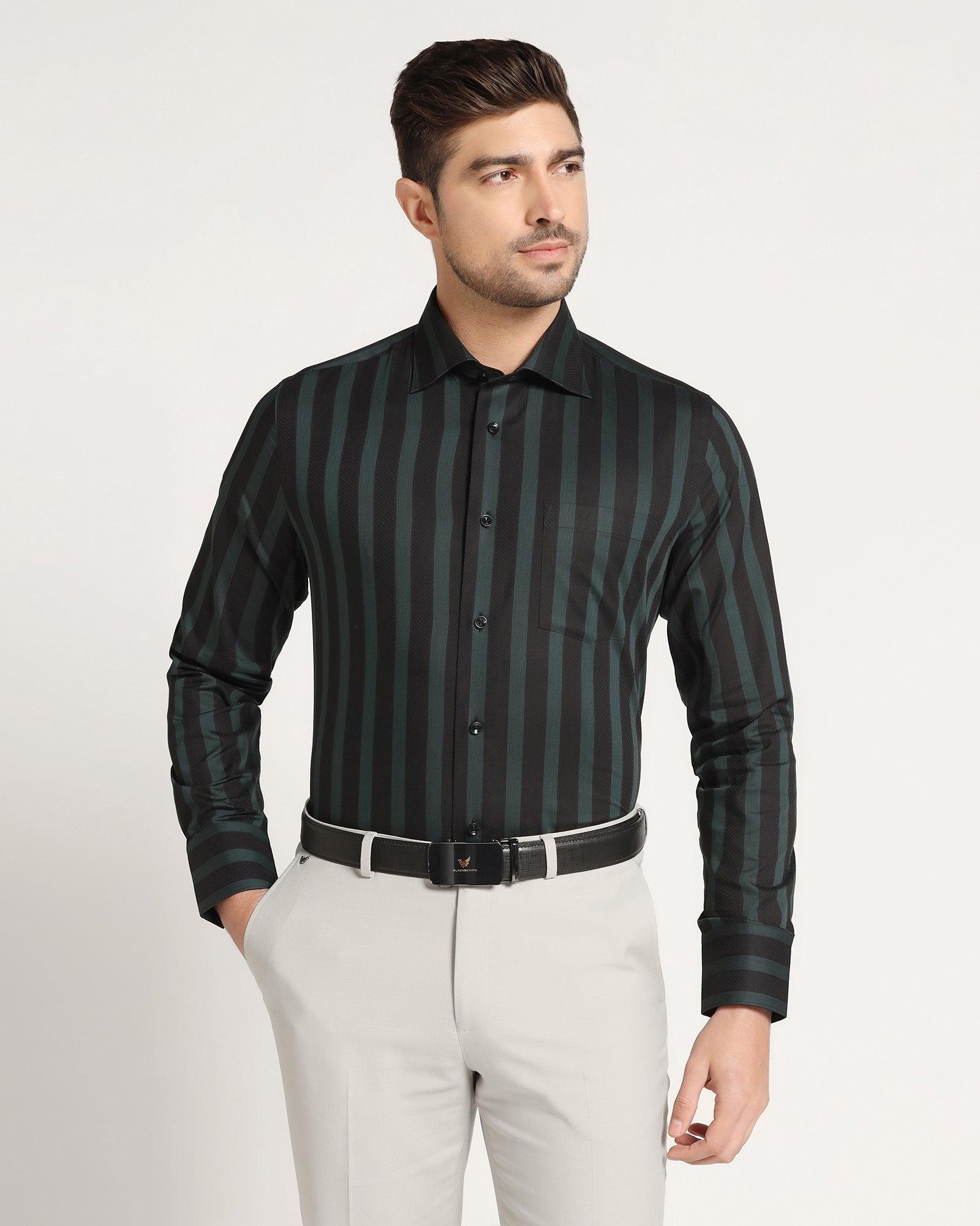 Buy Formal Black Stripe Shirt from Regis Collection