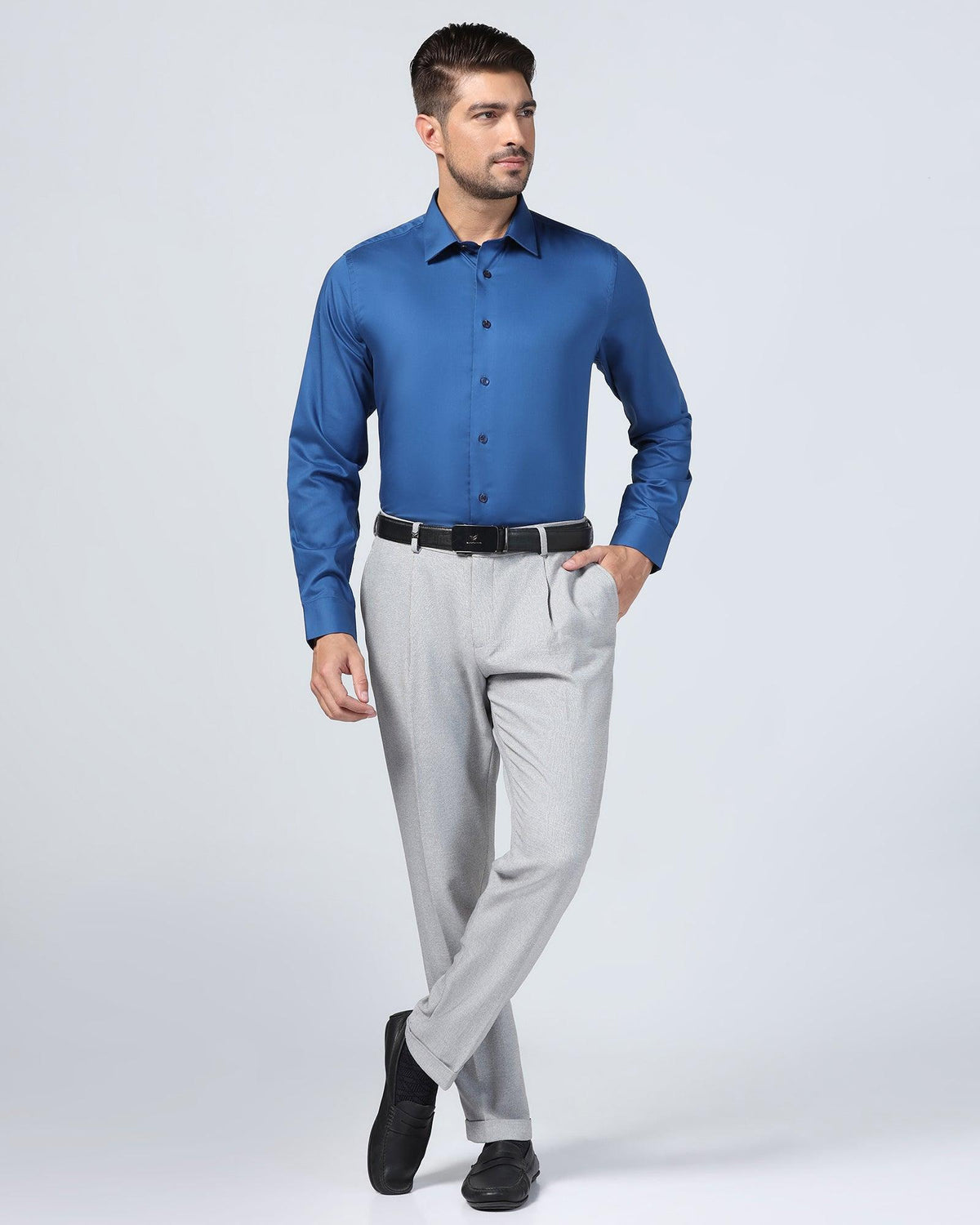 Buy Formal Cobalt Solid Shirt from Alice Collection