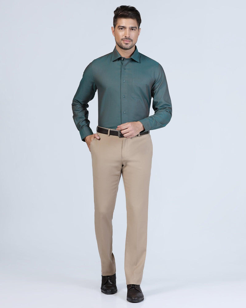 Buy Formal Green Textured Shirt from Jim Collection