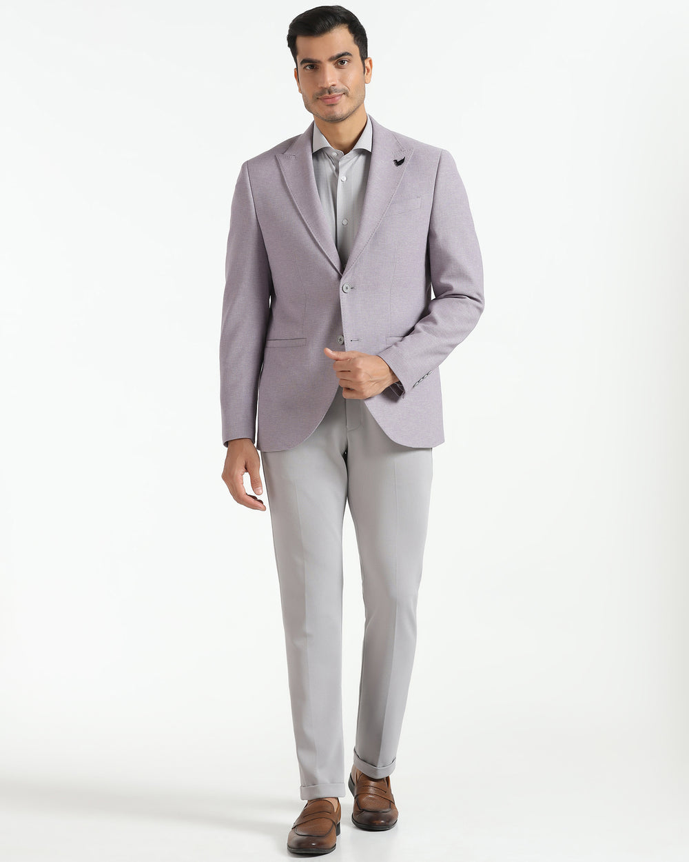 Buy Formal Grey Textured Blazer from Aramis Collection