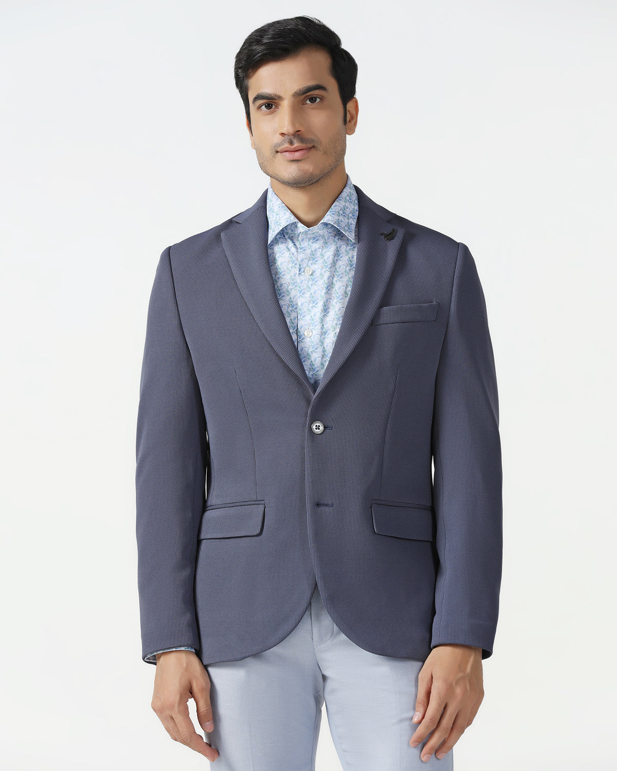Buy Formal Grey Textured Blazer from Rismo Collection