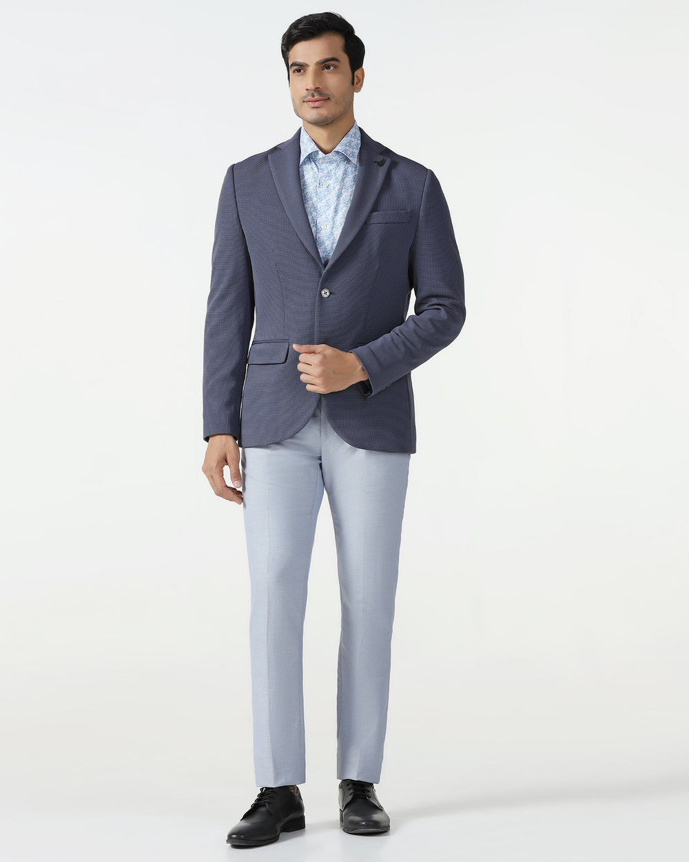 Buy Formal Grey Textured Blazer from Rismo Collection