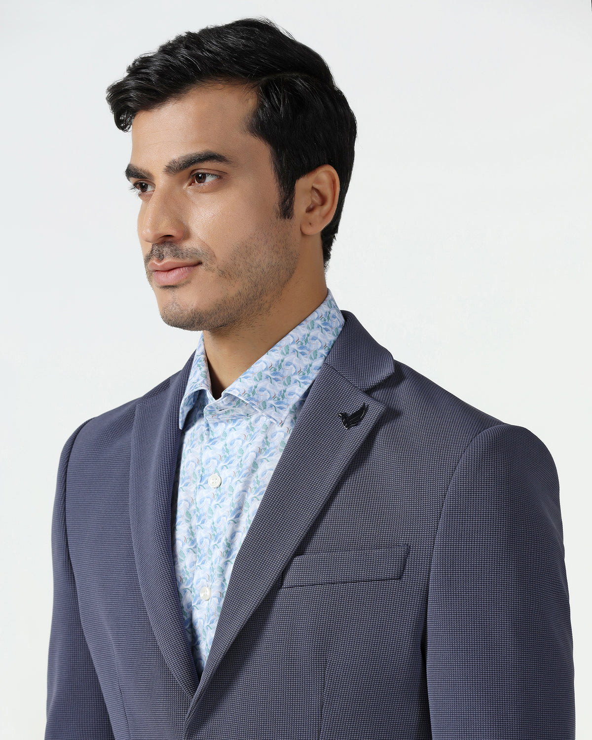 Buy Formal Grey Textured Blazer from Rismo Collection