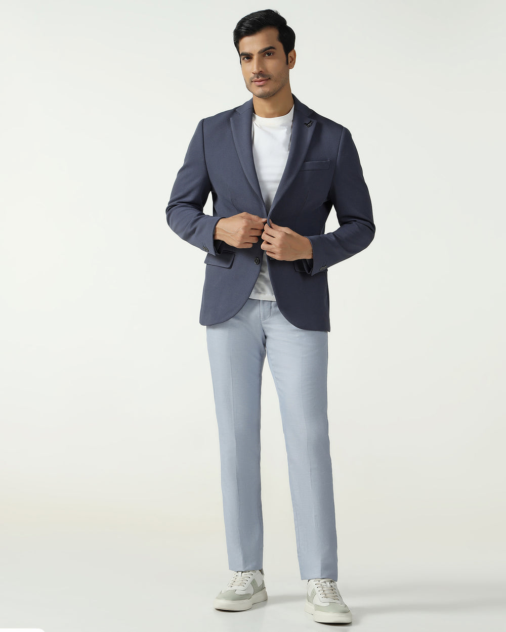 Buy Formal Grey Textured Blazer from Rismo Collection