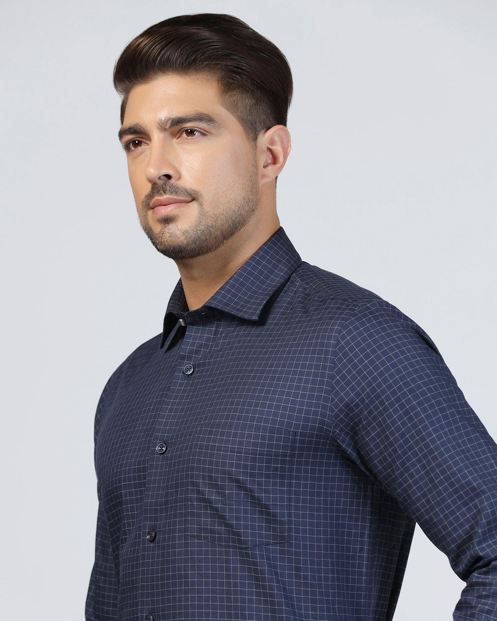 Buy Formal Navy Check Shirt from Watson Collection