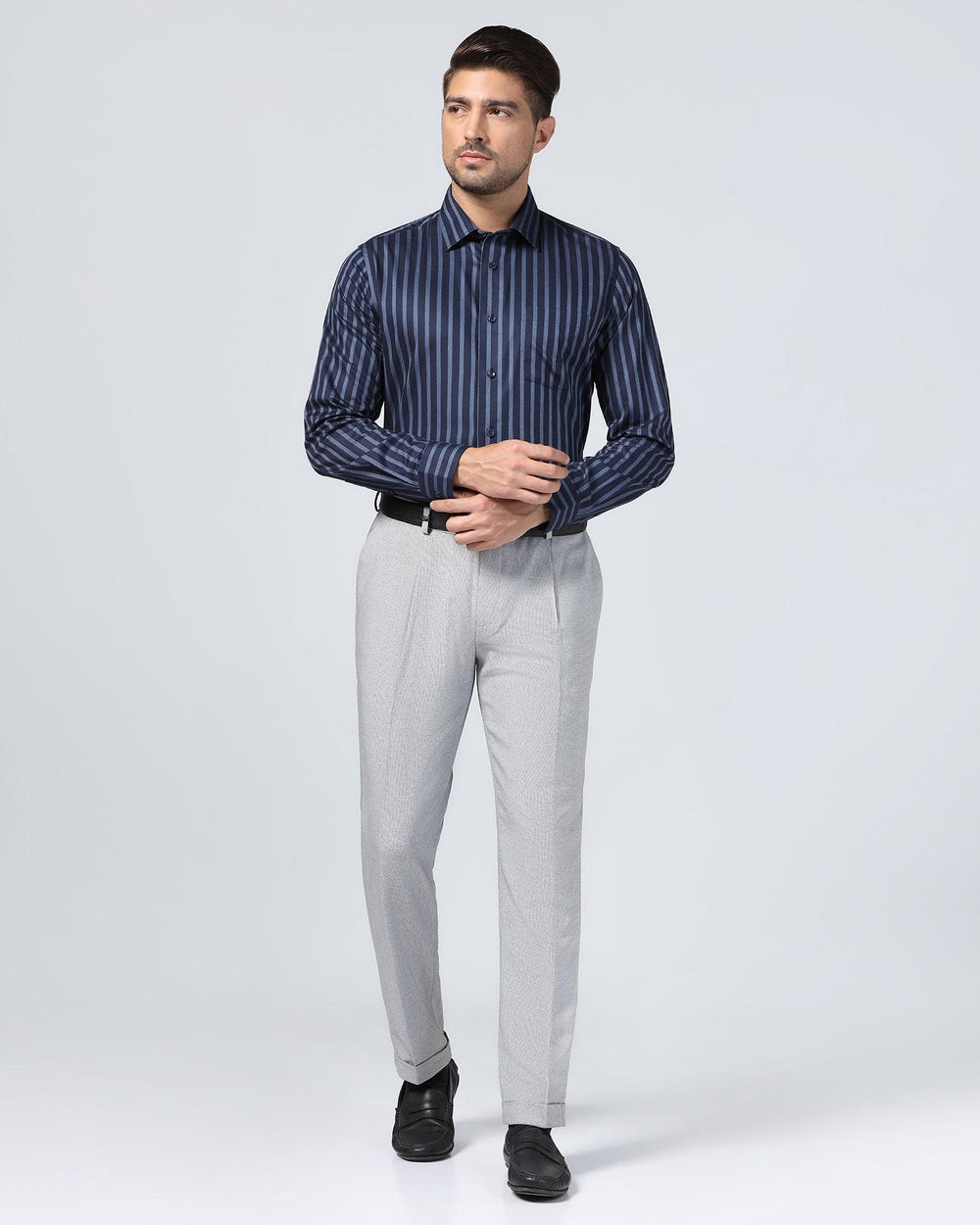 Buy Formal Navy Stripe Shirt from Prism Collection