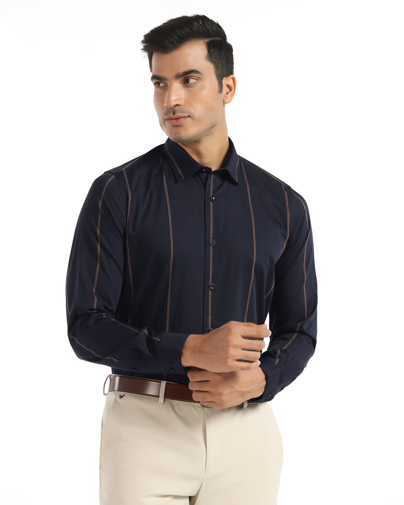 Buy Swing Navy Stripe Shirt Online India