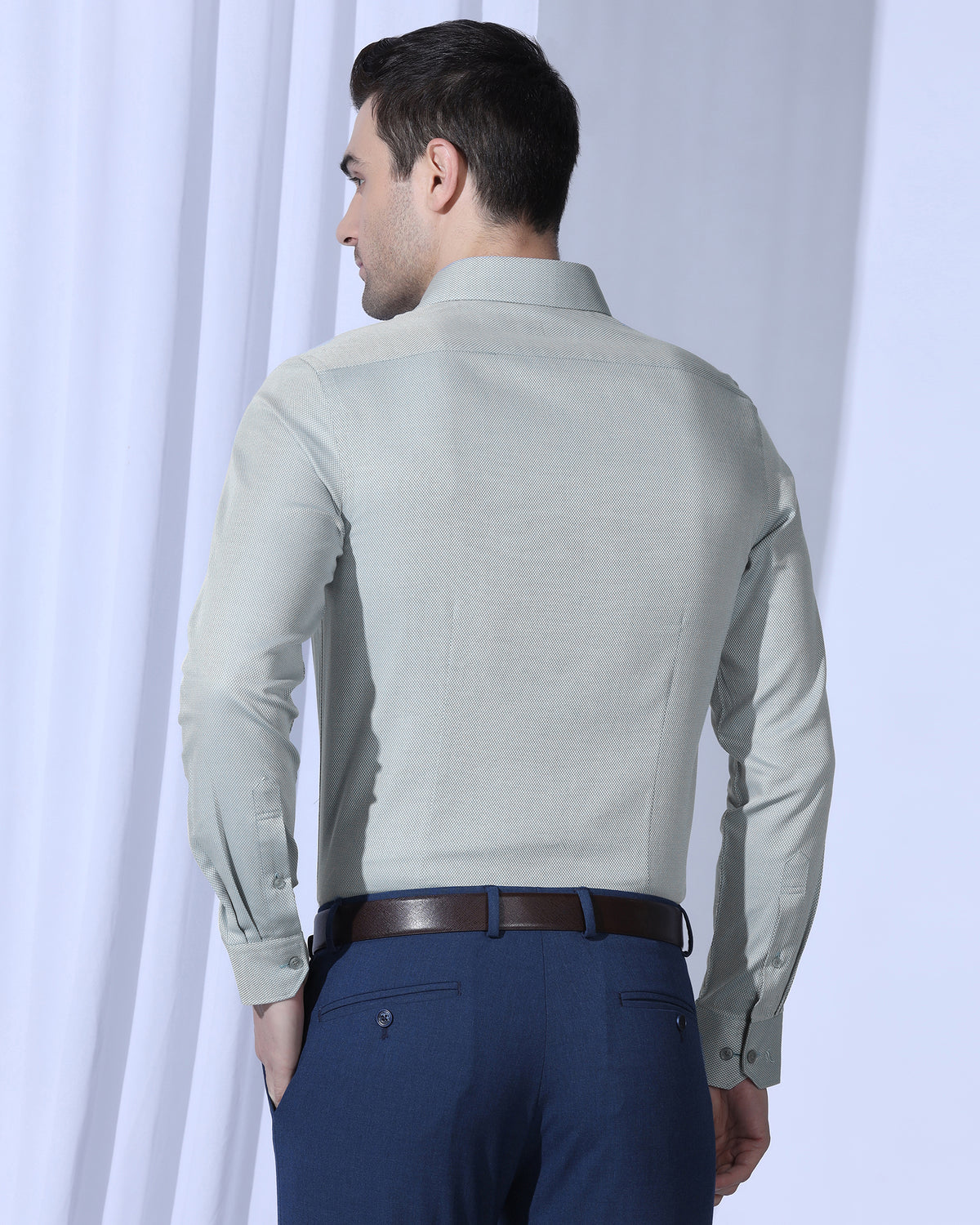 Buy Quent Olive Textured Shirt Online India