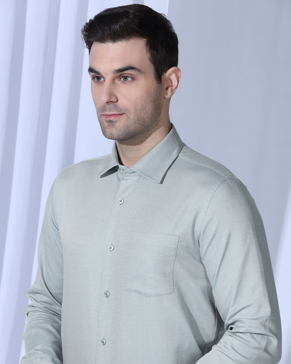 Buy Quent Olive Textured Shirt Online India