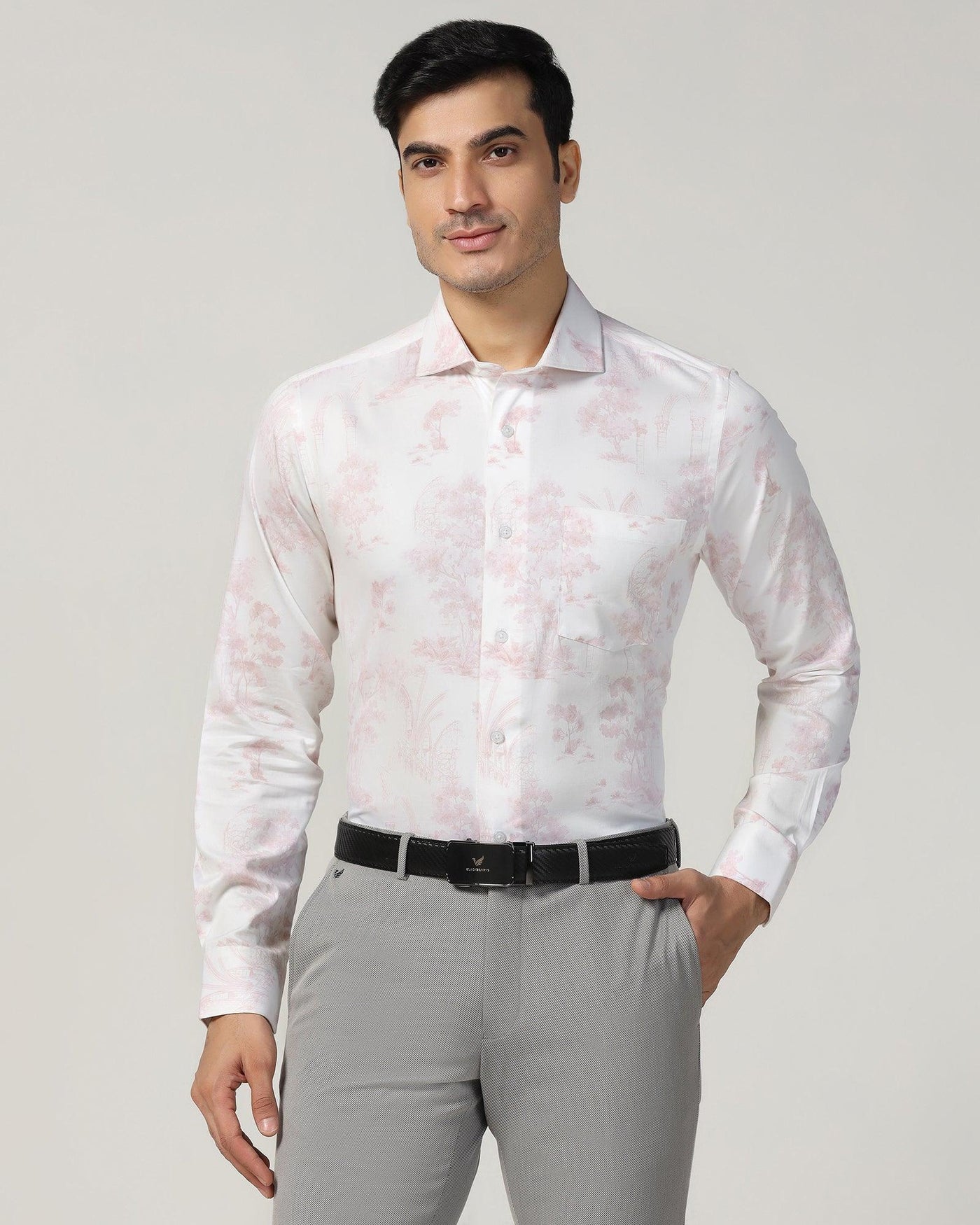 Buy Formal Red Printed Shirt from Forest Collection
