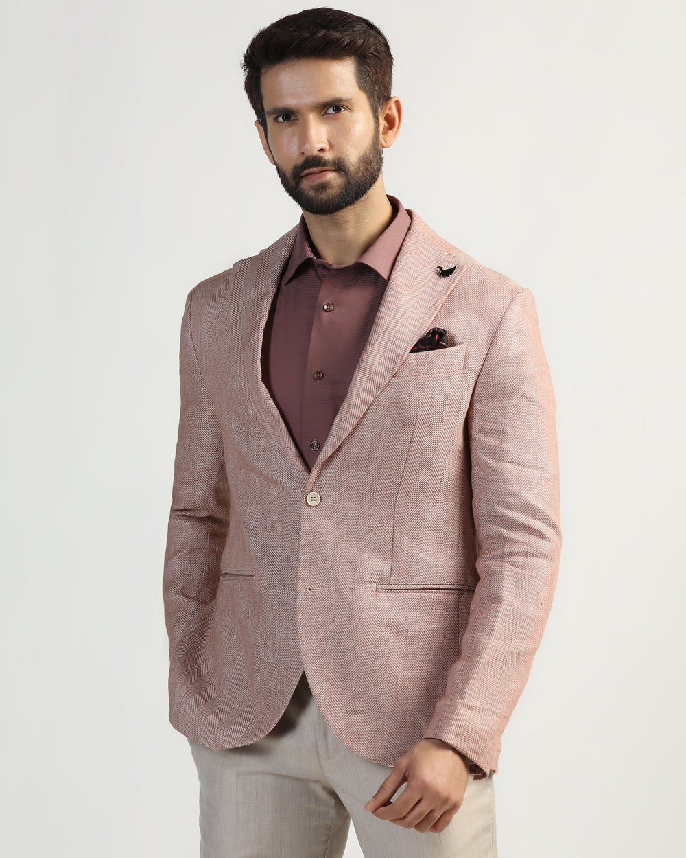 Formal Rust Textured Blazer - Nero