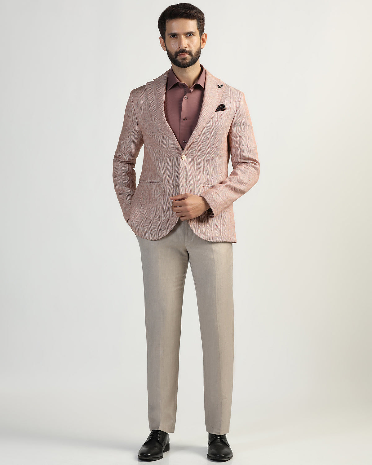 Formal Rust Textured Blazer - Nero