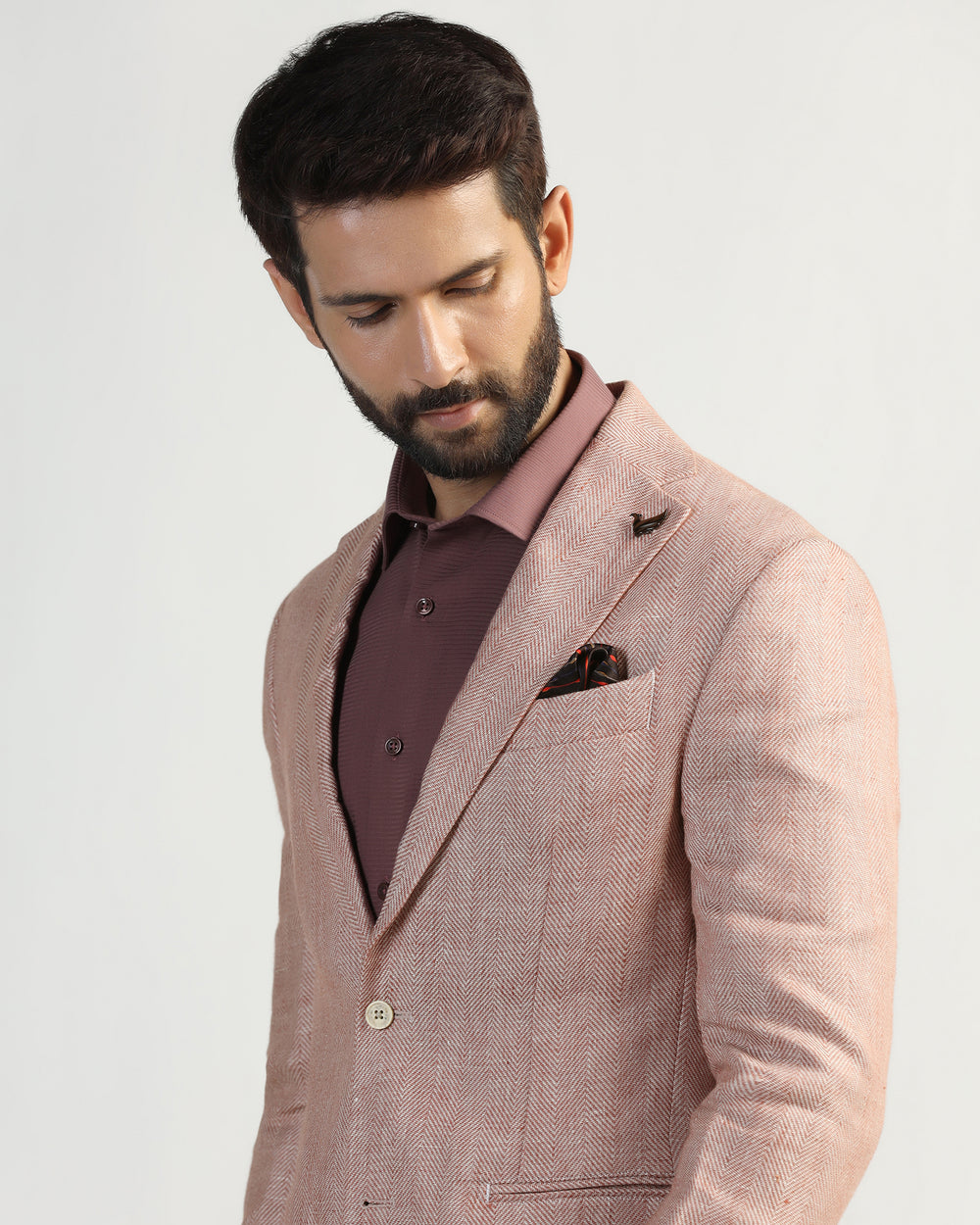 Formal Rust Textured Blazer - Nero