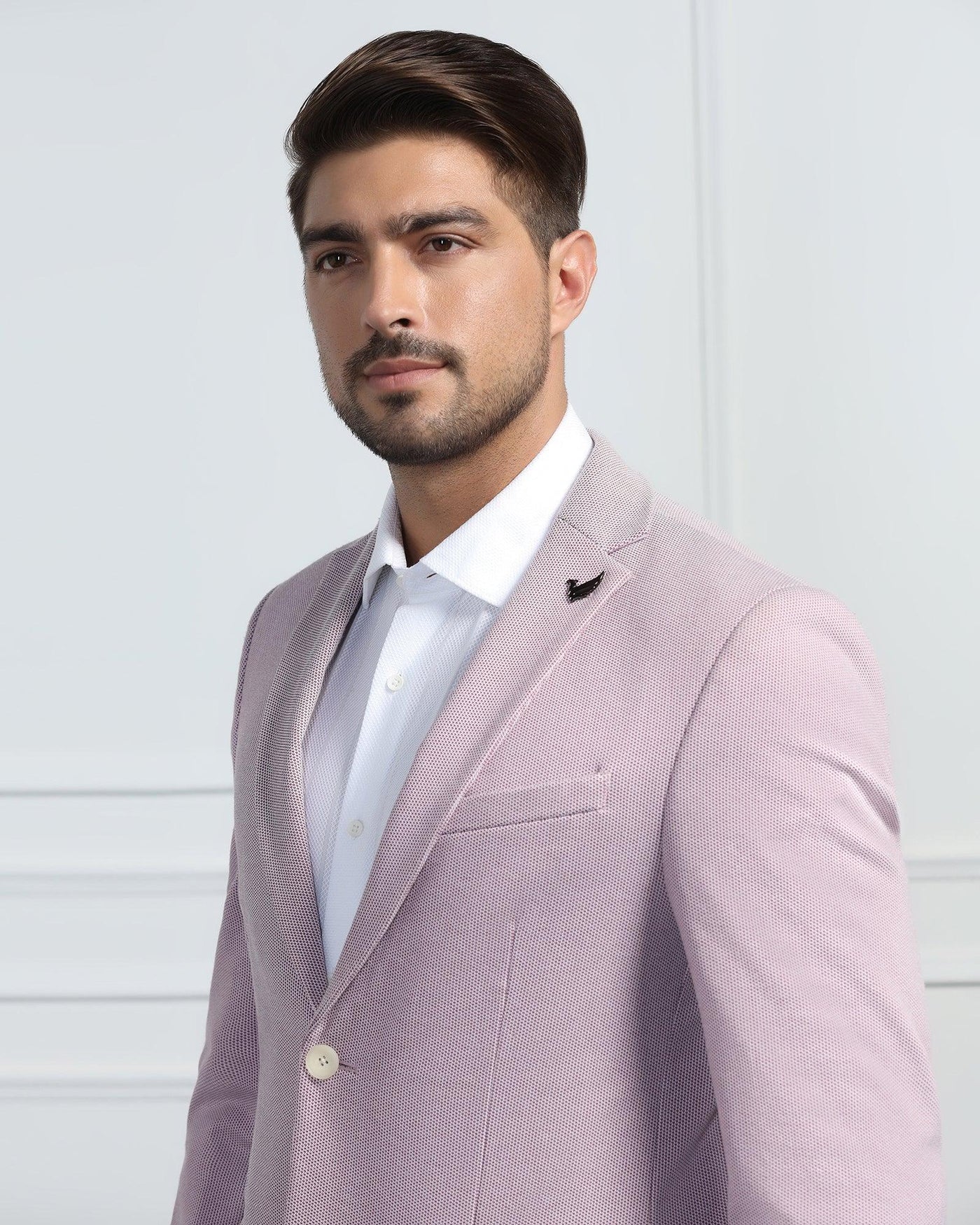 Buy Formal Wine Textured Blazer from Venue Collection