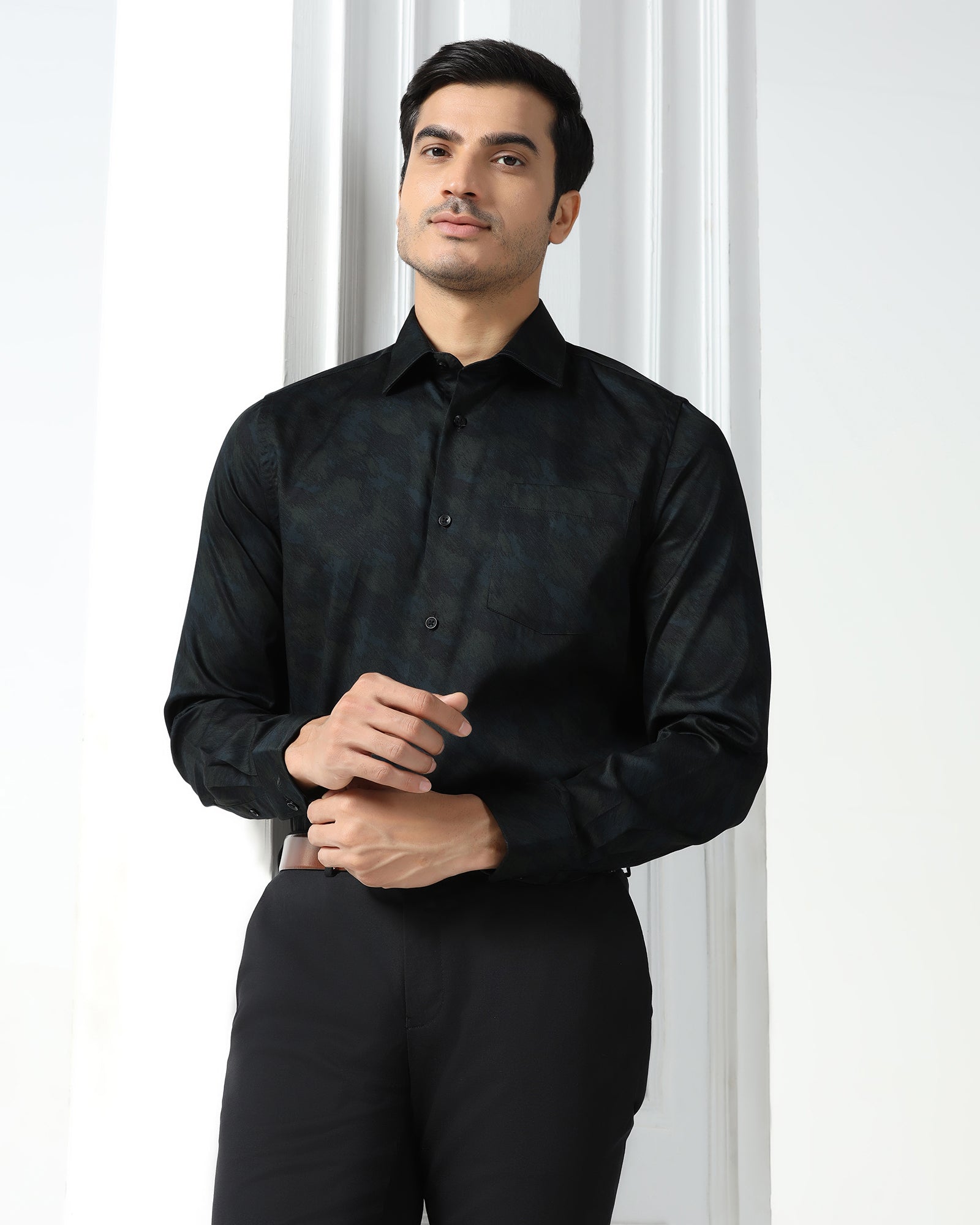 Buy Green Printed Shirt From Ryker Collection Online