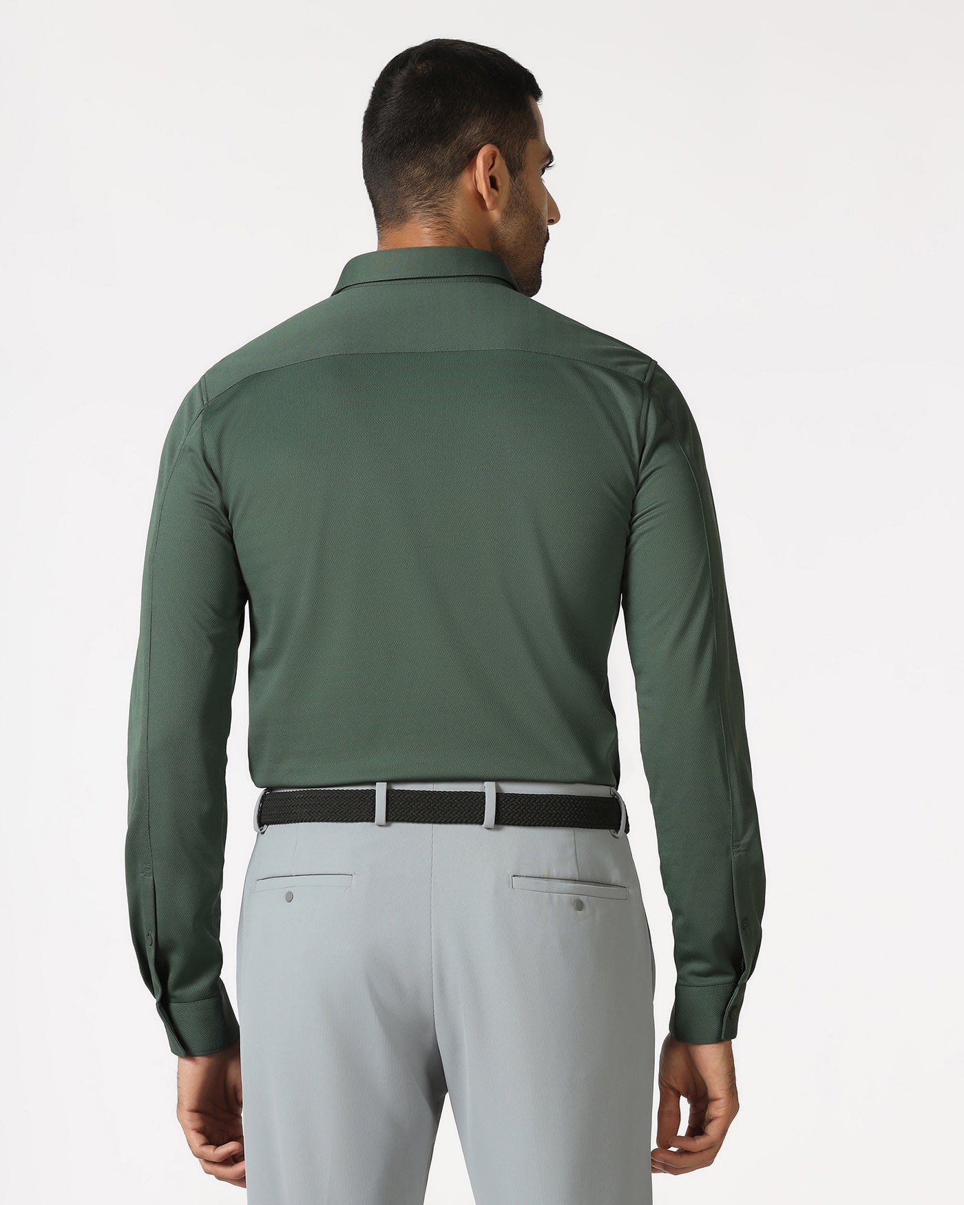 Buy Green Techpro Stripe Shirt From Keish Collection Online