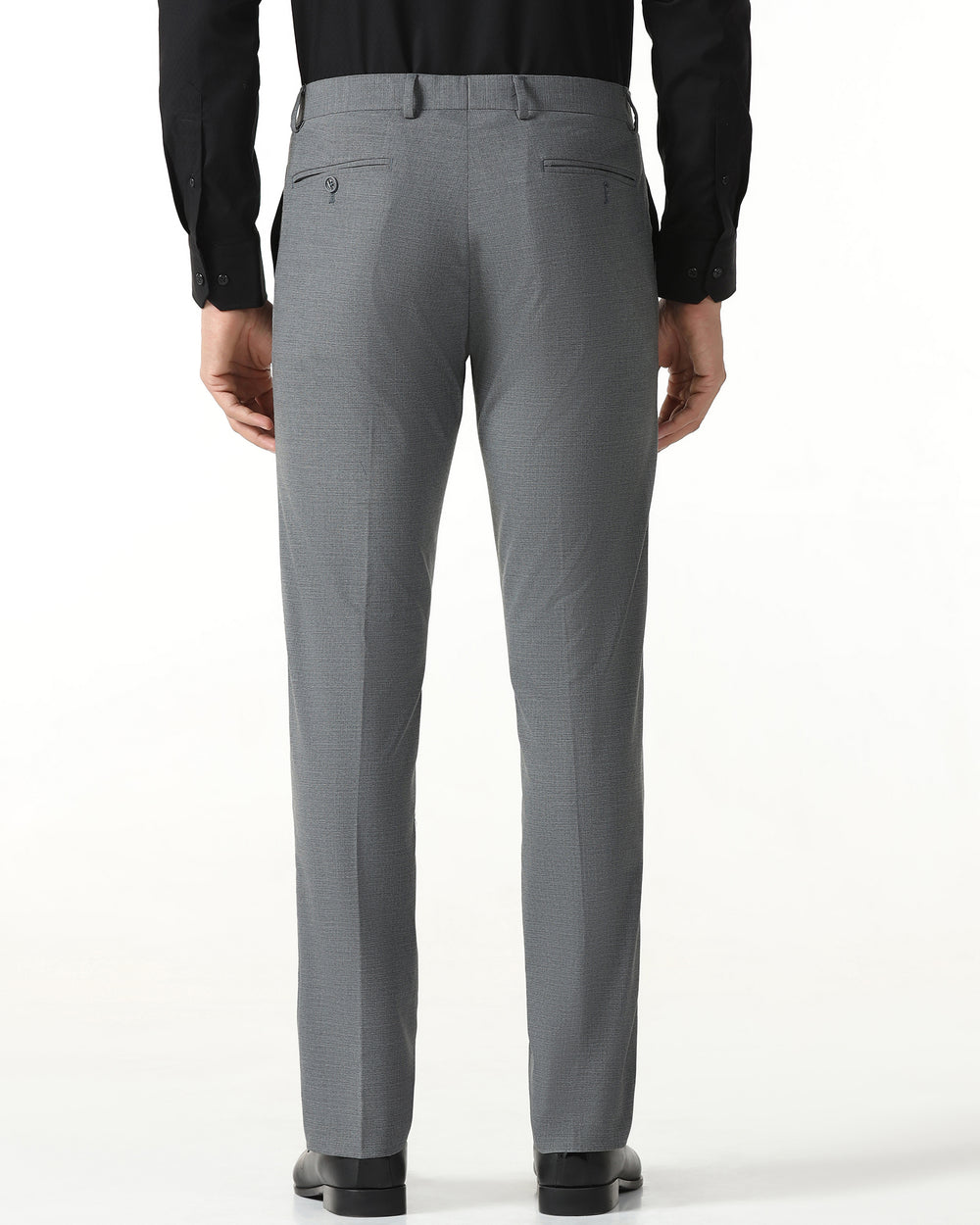 Buy Grey Textured Trouser from Barrel Collection Online