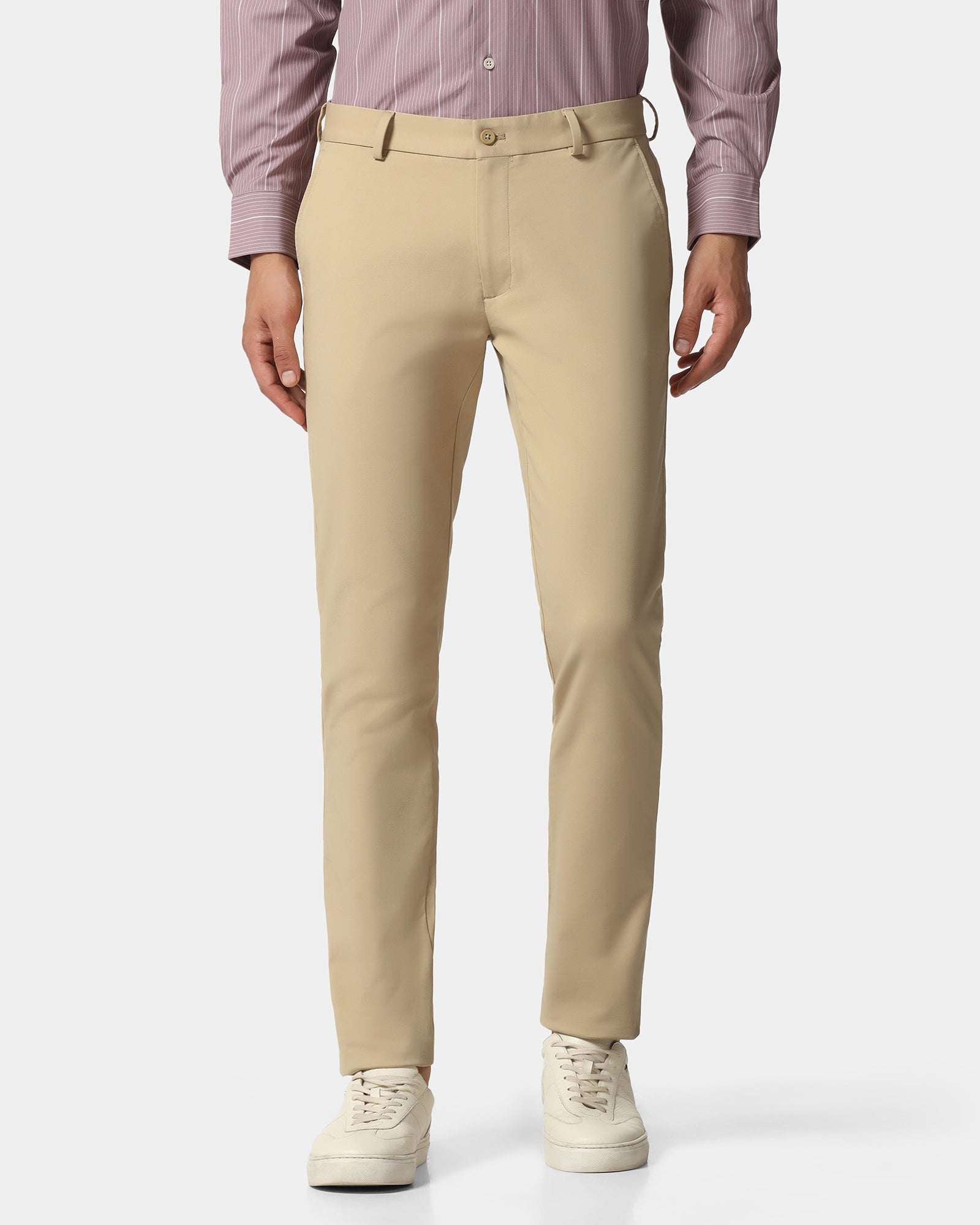 Buy Khaki Techpro Textured Khakis - Sandy Online