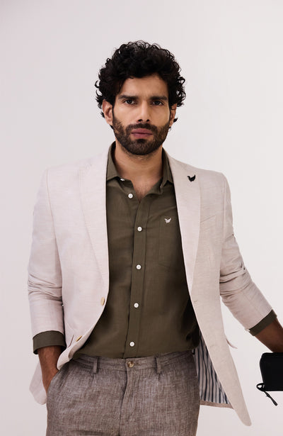 Formal Rust Textured Blazer - Nero