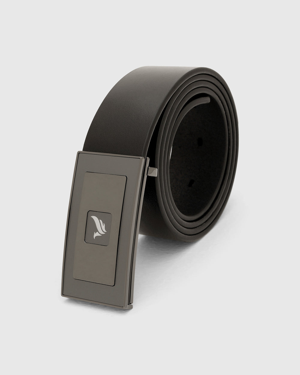 Buy Visna Black Solid Leather Belt Online India