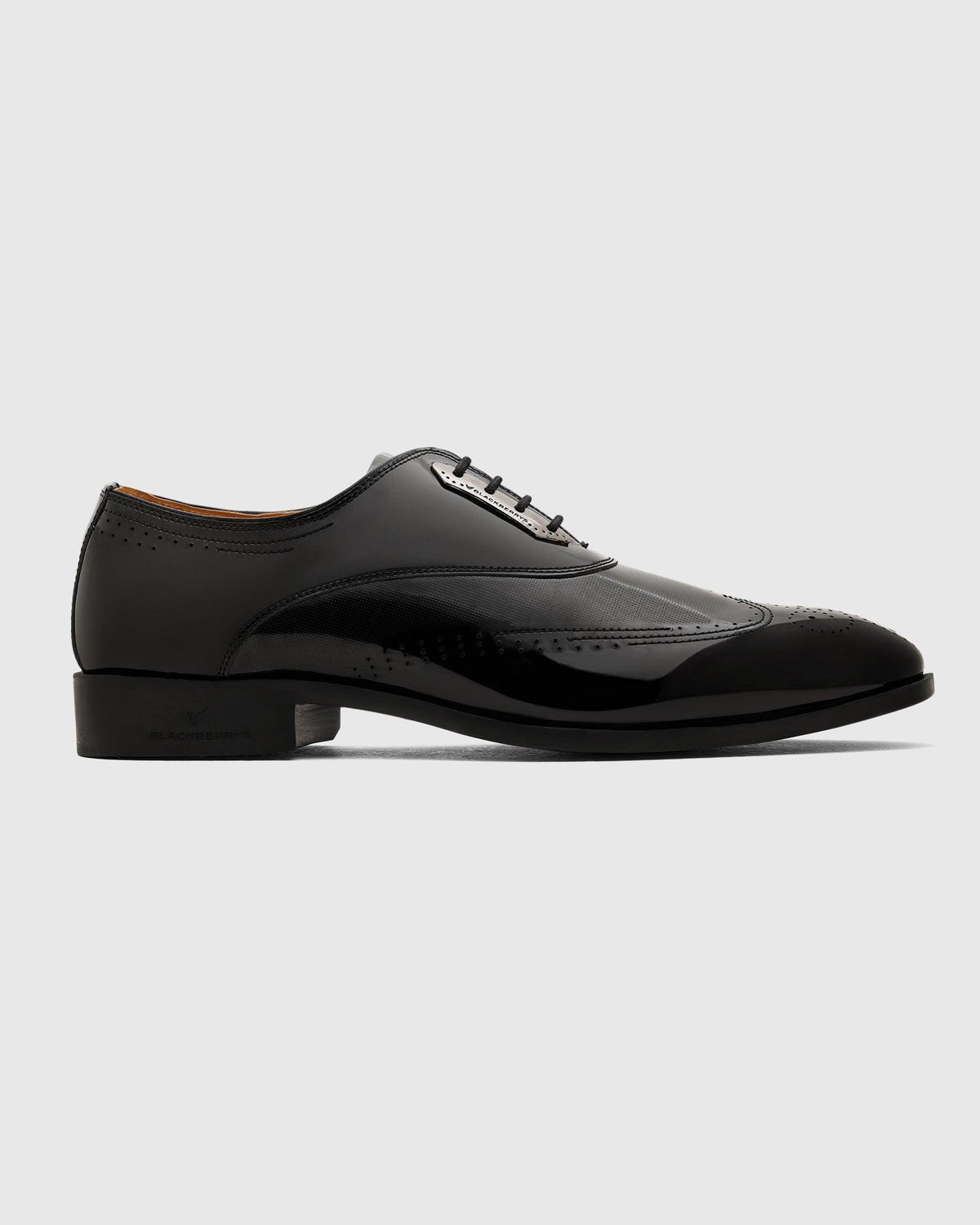 Buy Leather Black Solid Oxford Shoes From Reed Collection