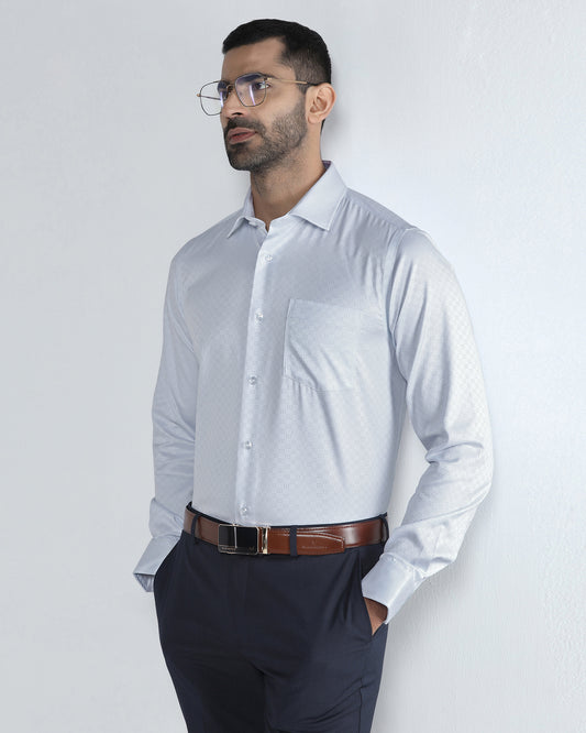 Light Blue Non Iron Textured Shirt - Easton