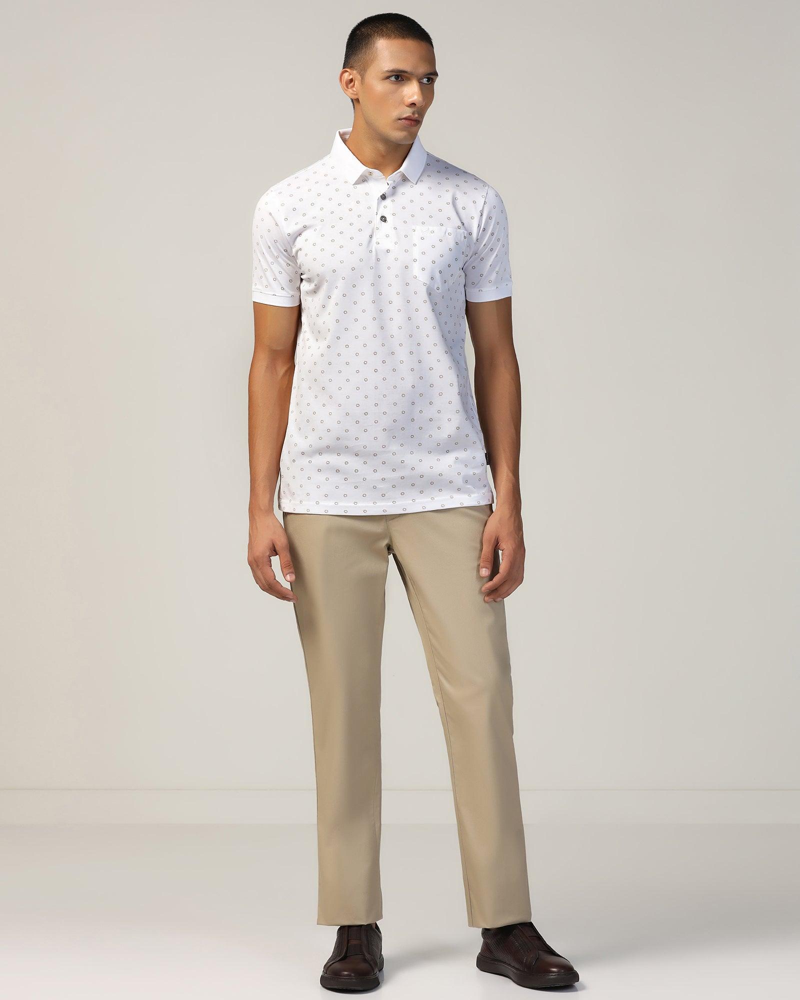 Linen Straight B-90 Casual Khaki Textured Khaki - Kart