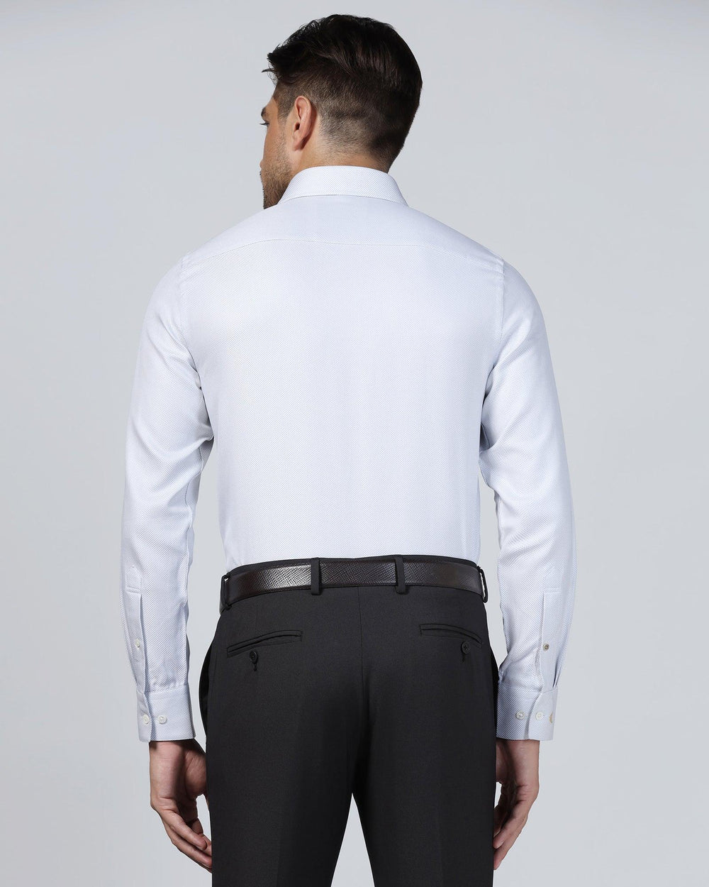 Buy Luxe Formal Grey Textured Shirt - Plan Collection