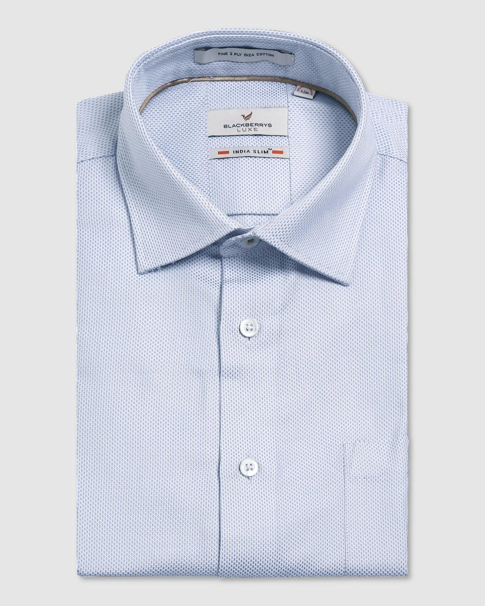 Buy Luxe Formal Grey Textured Shirt - Plan Collection