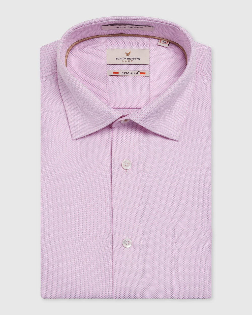 Buy Luxe Formal Pink Textured Shirt - Plan Collection