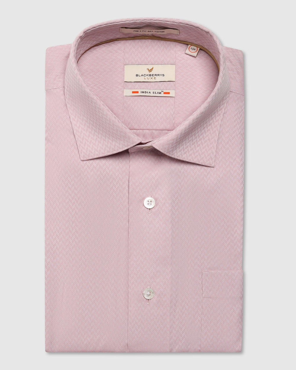 Buy Luxe Formal Pink Textured Shirt - Silas Collection