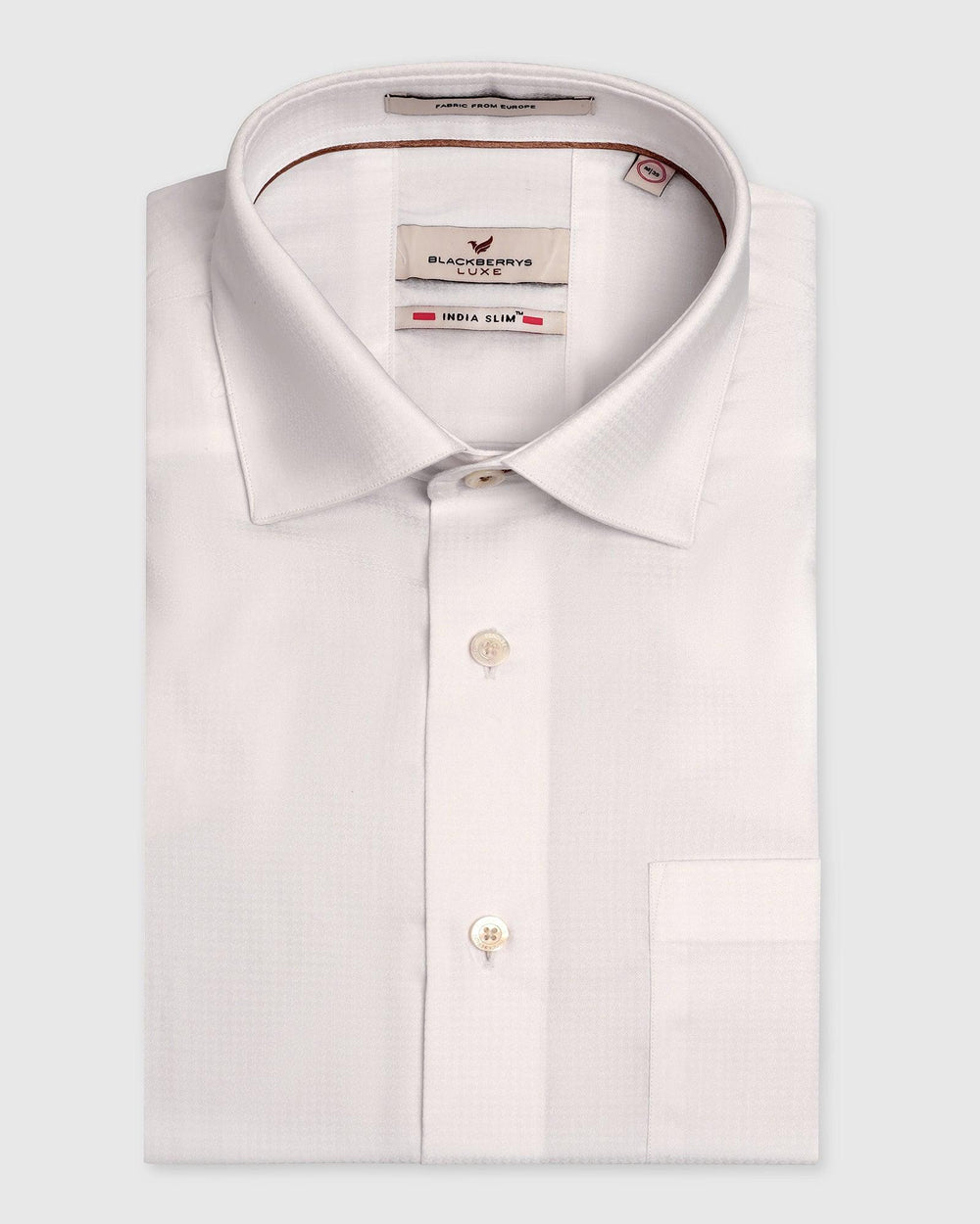 Buy Luxe Formal White Textured Shirt - Dream Collection