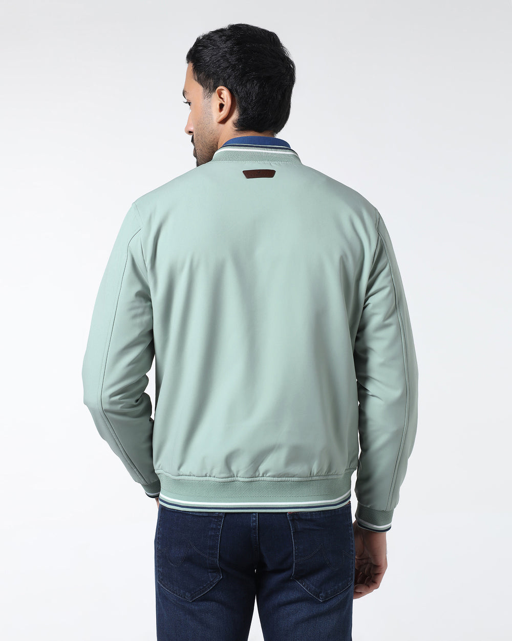 Buy Mint Solid Zipper Jacket From Dornell Collection