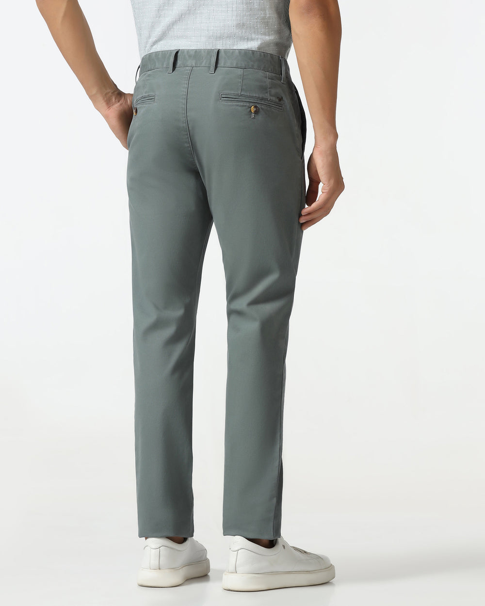 Buy Olive Textured Khakis From Kary Collection Online